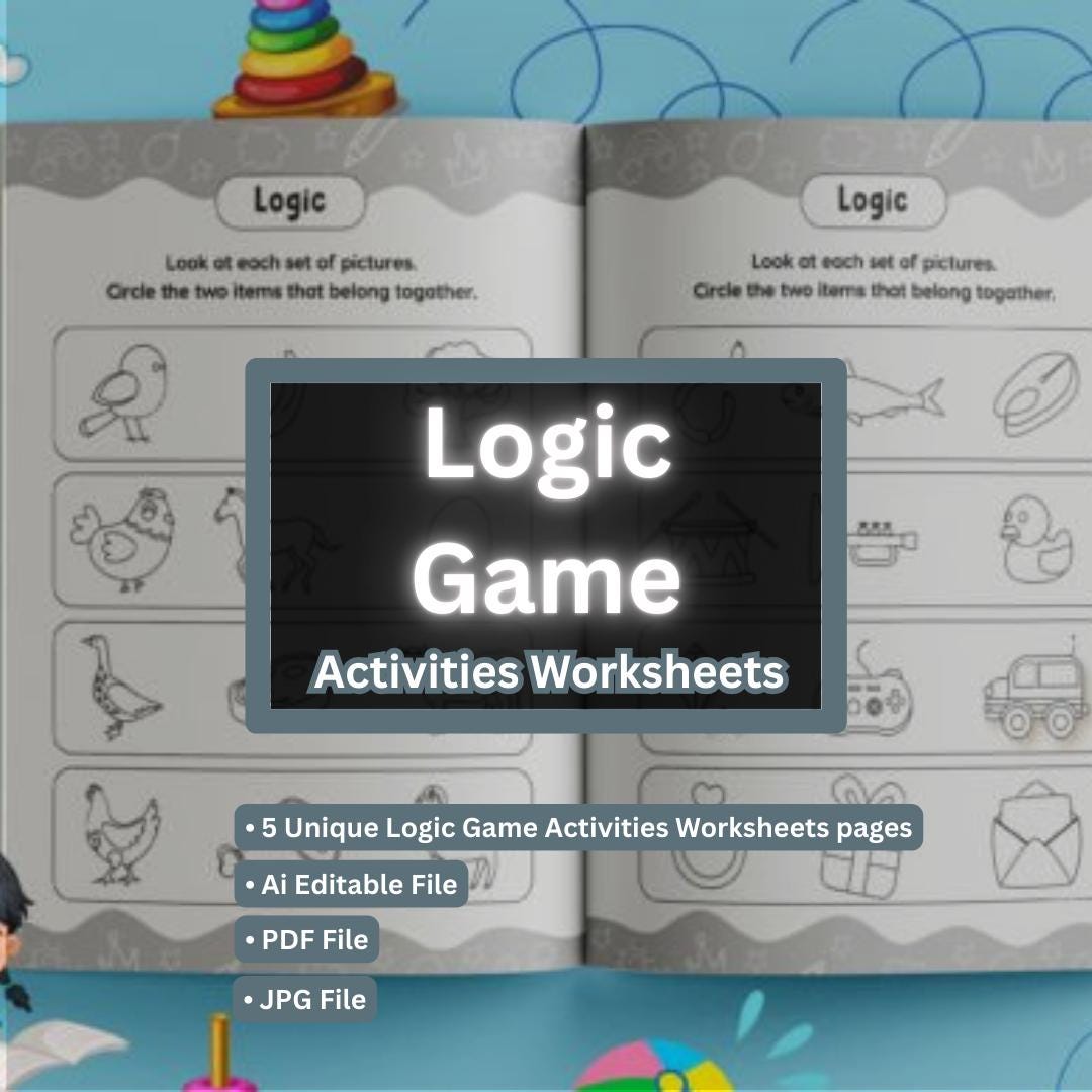 Logic Game Activities Worksheets for Kids – Fun Brain Teasers, Puzzles ...