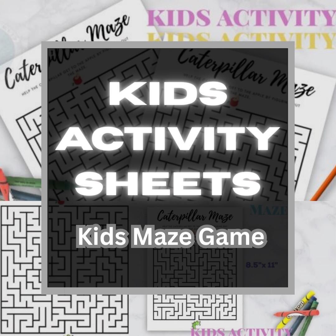 Kids Maze Activity Sheets | Fun Printable Puzzle Games for Learning ...