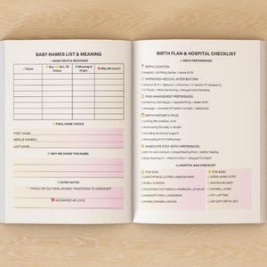 Editable Pregnancy Journal Canva Template – Track Your Pregnancy ...