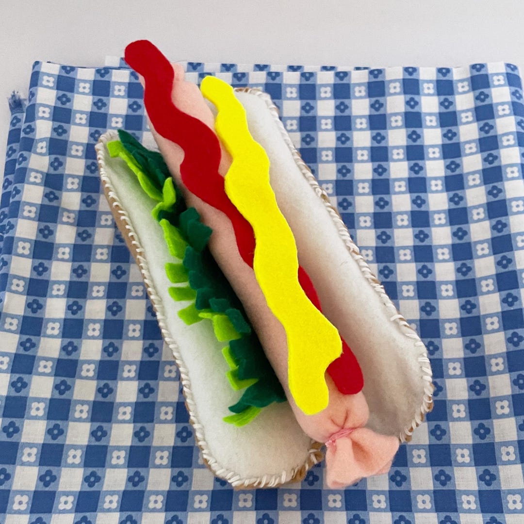 Felt Hot Dog, Pretend Play - Etsy