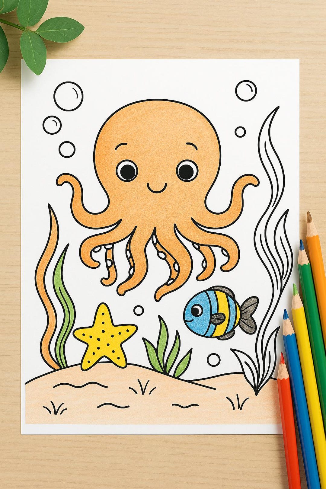 Set of 3 Underwater Coloring Pages for Kids – Printable Ocean Animals ...