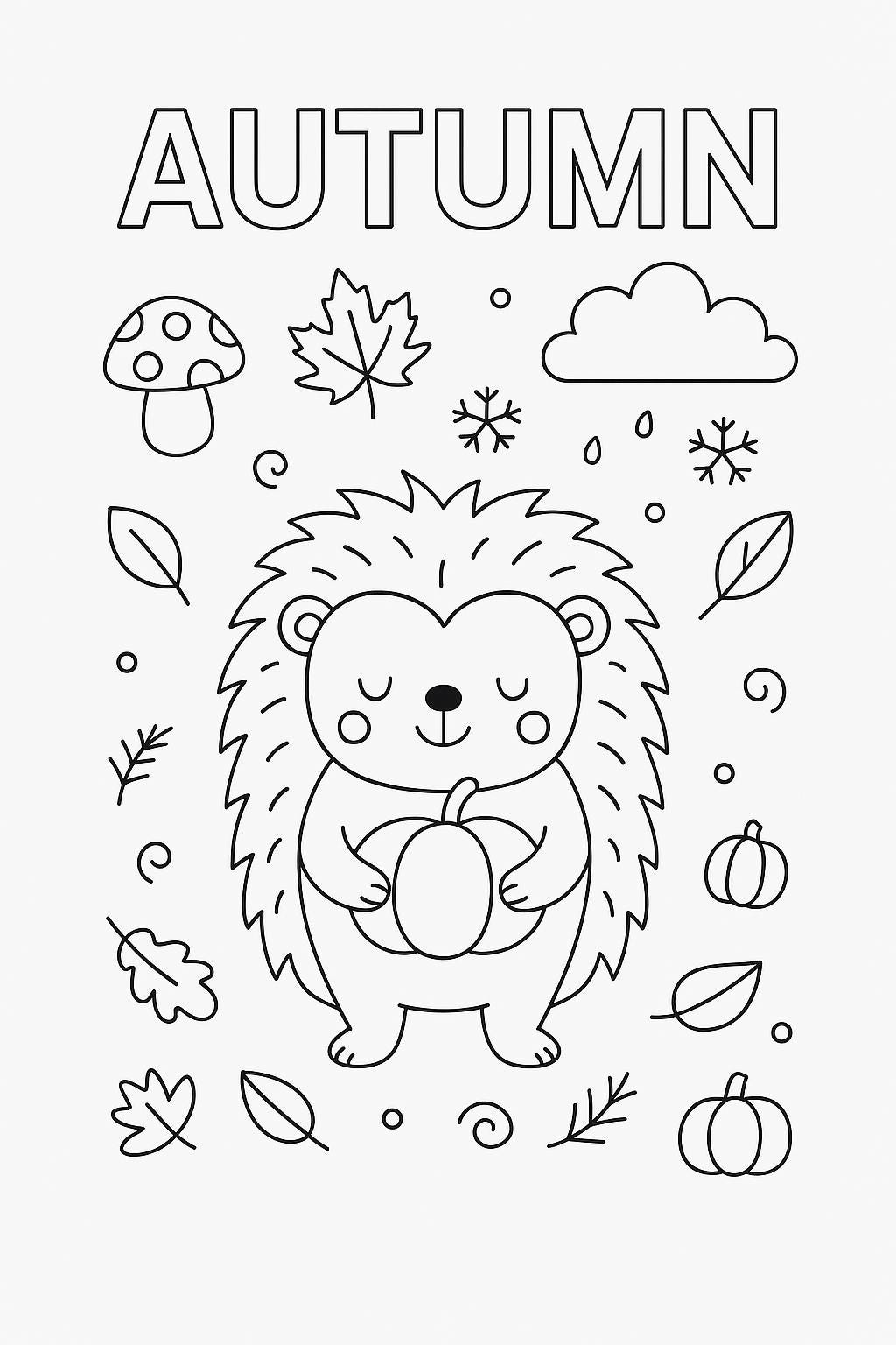 4 Seasons Coloring Pages for Kids – Spring, Summer, Autumn & Winter ...