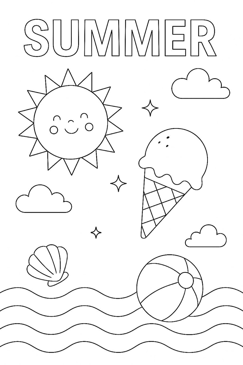 4 Seasons Coloring Pages for Kids – Spring, Summer, Autumn & Winter ...