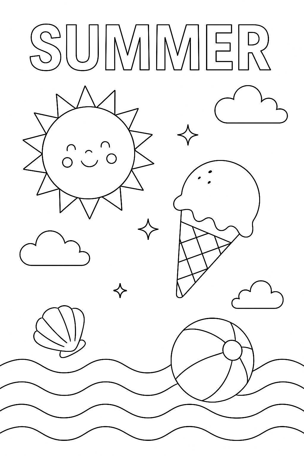 4 Seasons Coloring Pages for Kids – Spring, Summer, Autumn & Winter ...