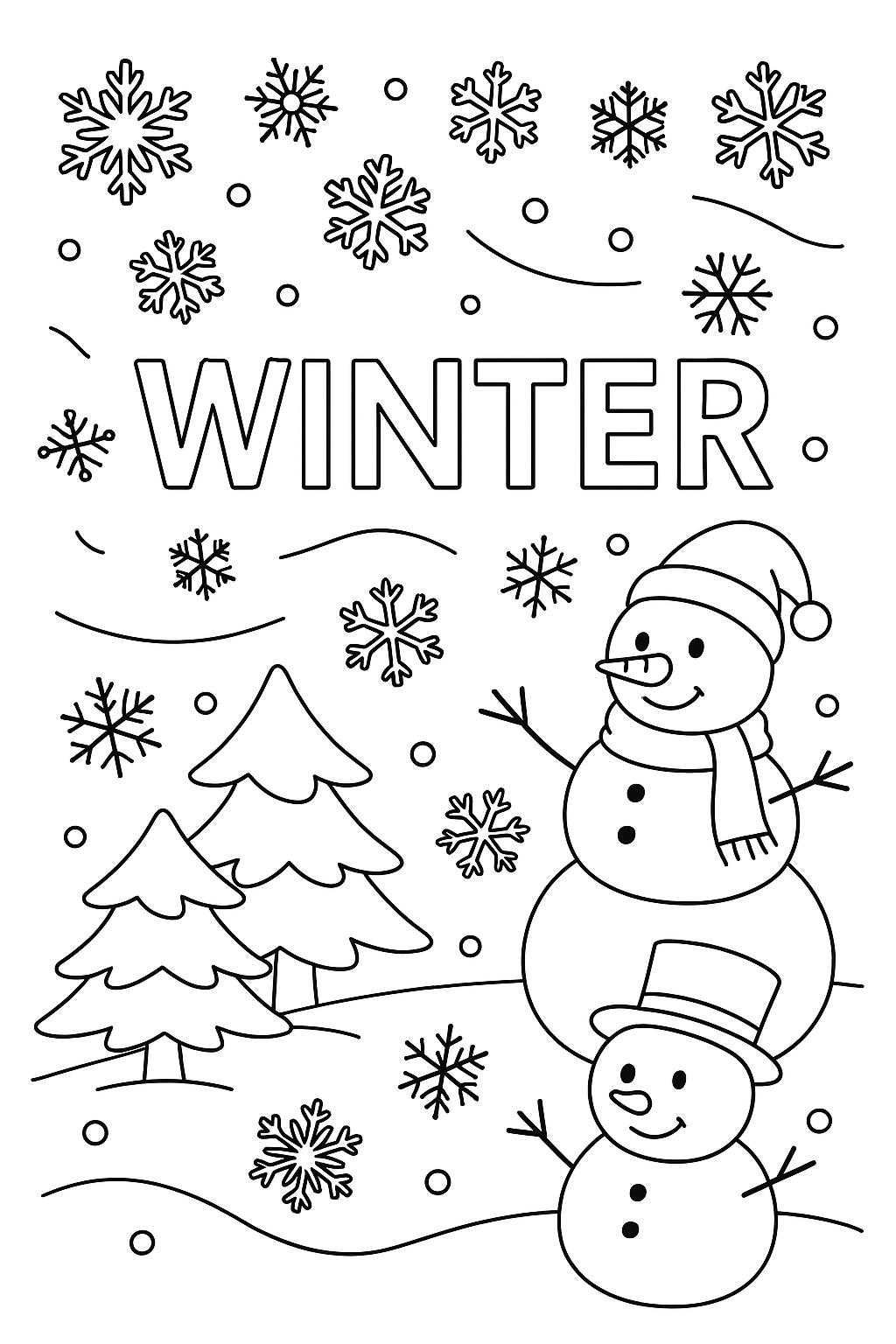 4 Seasons Coloring Pages for Kids – Spring, Summer, Autumn & Winter ...