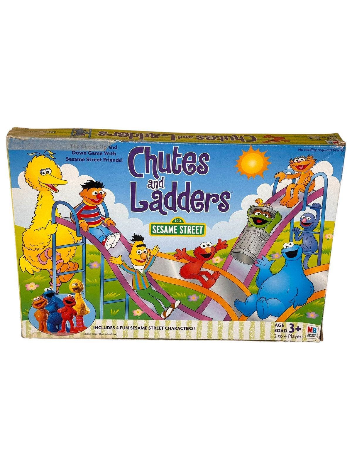 Vintage 2004 Sesame Street Chutes and Ladders Board Game Milton Bradley ...