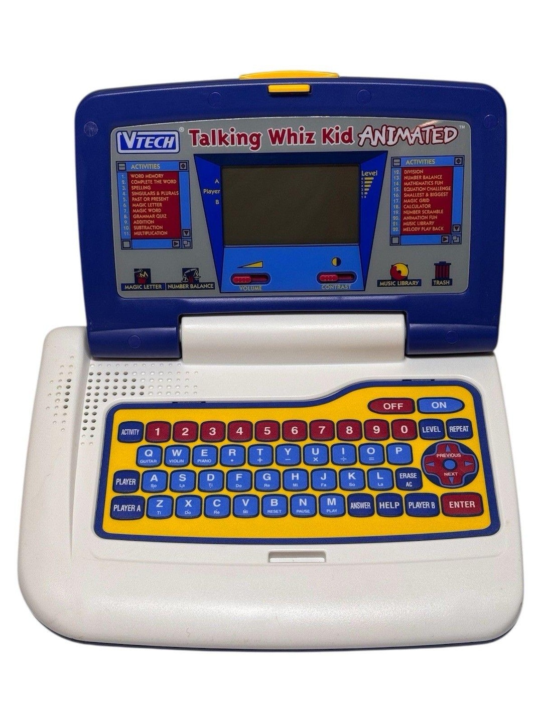 Vintage 1990s Vtech Talking Whiz Kid Animated Laptop Toy WORKS No ...