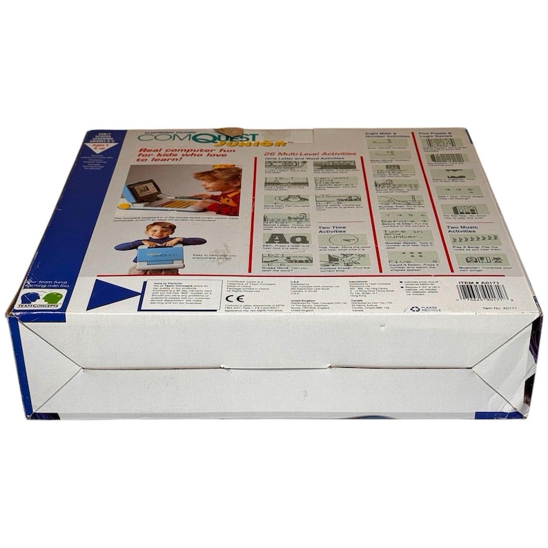 Rare 1990s Comquest Junior Electronic Talking Laptop Toy Complete ...