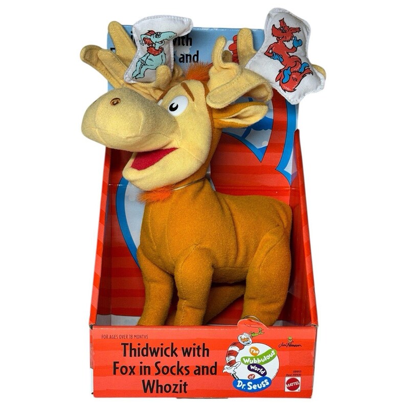 Rare 1997 Mattel Dr Seuss Thidwick W/ Fox in Socks & Whozit New in Box ...