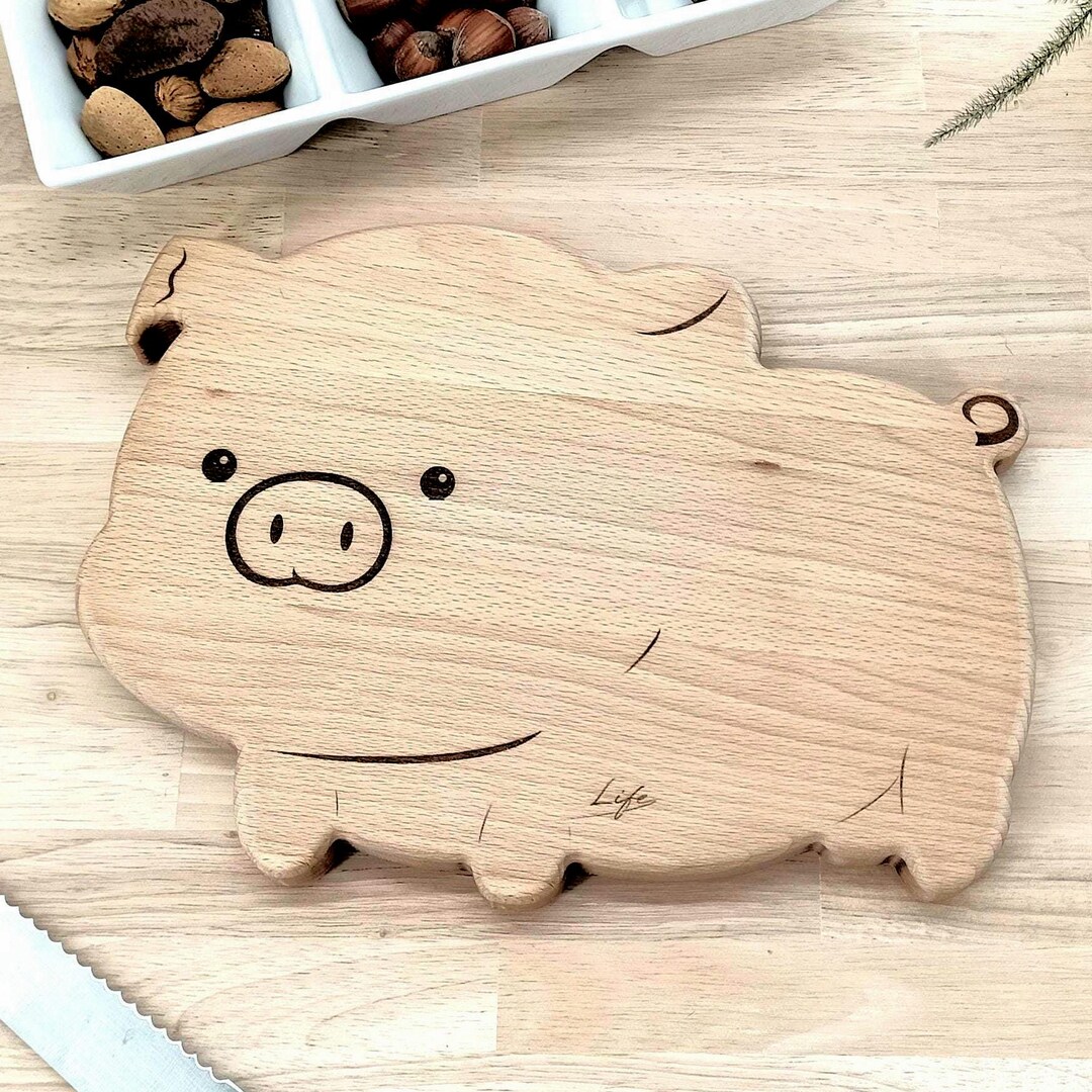 Pig Chopping Board: Him and Her Gifts for Cutting and Charcuterie ...