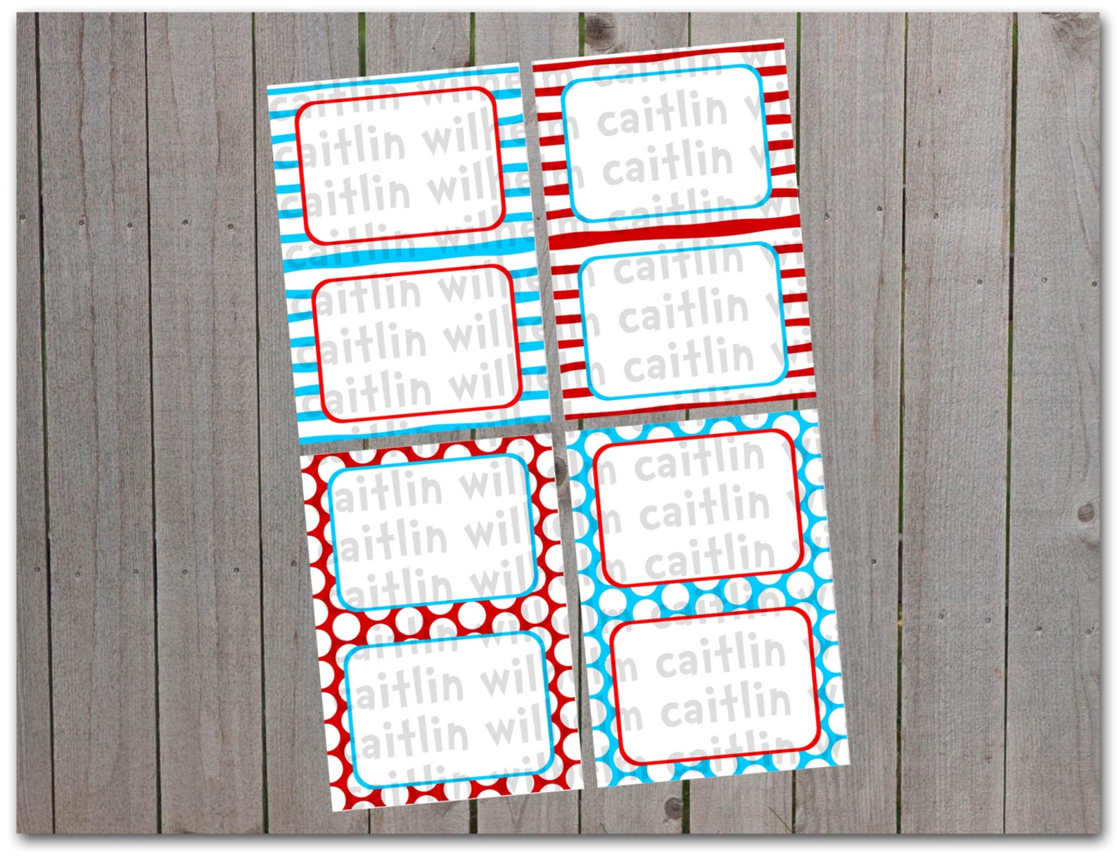 Printable Red, White, and Blue Table Tents - Food Labels - INSTANT ...