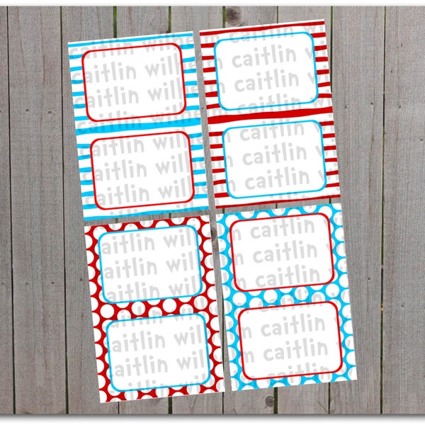 Polka Dot Labels - Etsy