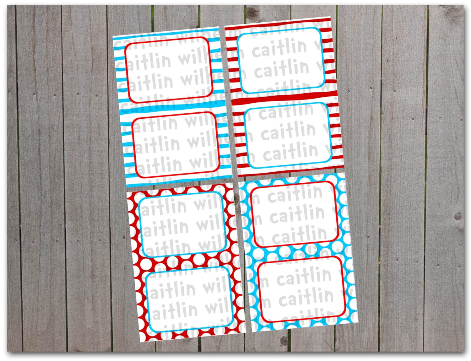 Printable Red, White, and Blue Table Tents - Food Labels - INSTANT ...