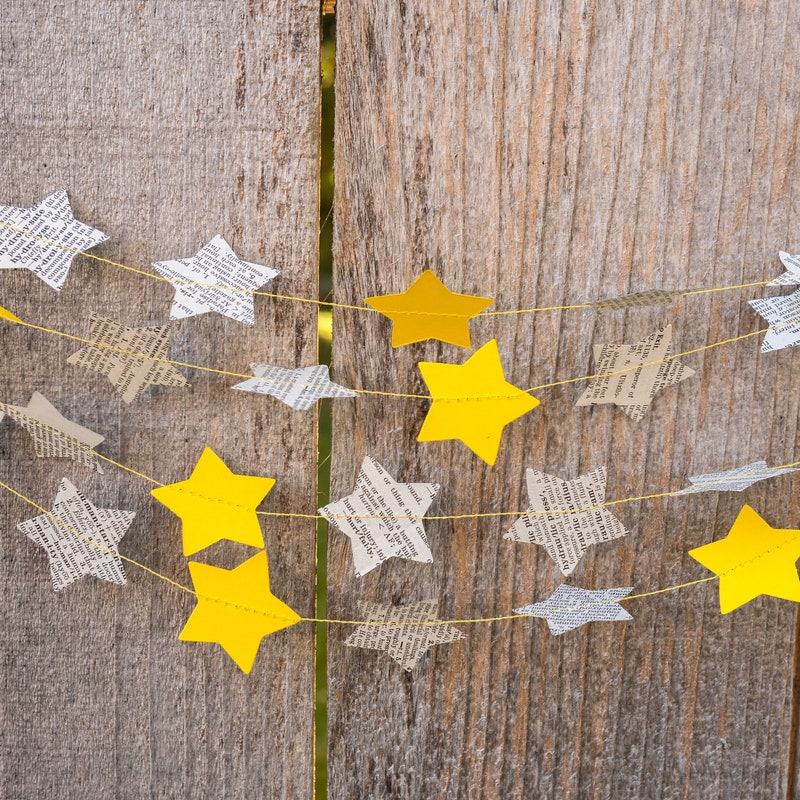 Paper Star Garland - Etsy