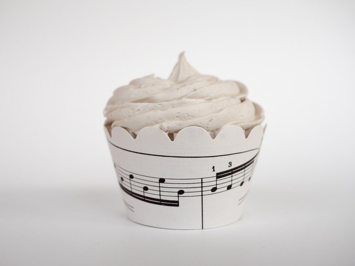 Vintage Sheet Music Cupcake Wrappers Party Supplies - Etsy
