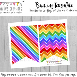 Printable Rainbow Banner Template - Classroom Decor, Birthday Party ...