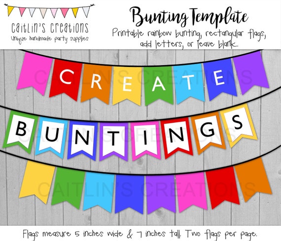 Printable Rainbow Banner Template Classroom Decor Birthday | Etsy