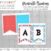 Printable Red and Blue Bunting Template - Classroom Decor, Birthday ...