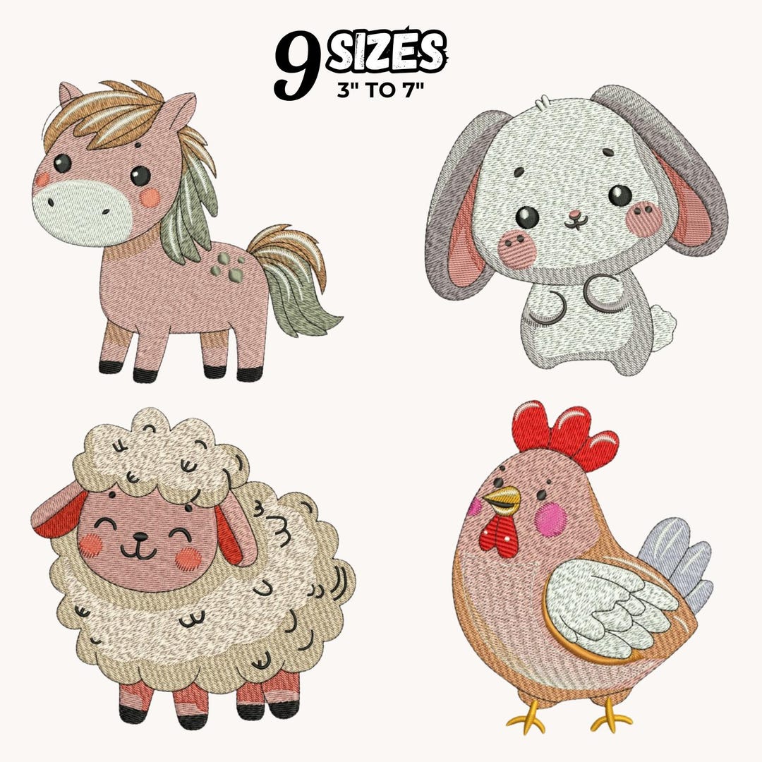 Safari Animals Embroidery Designs: Jungle Creatures, 9 Sizes (instant ...