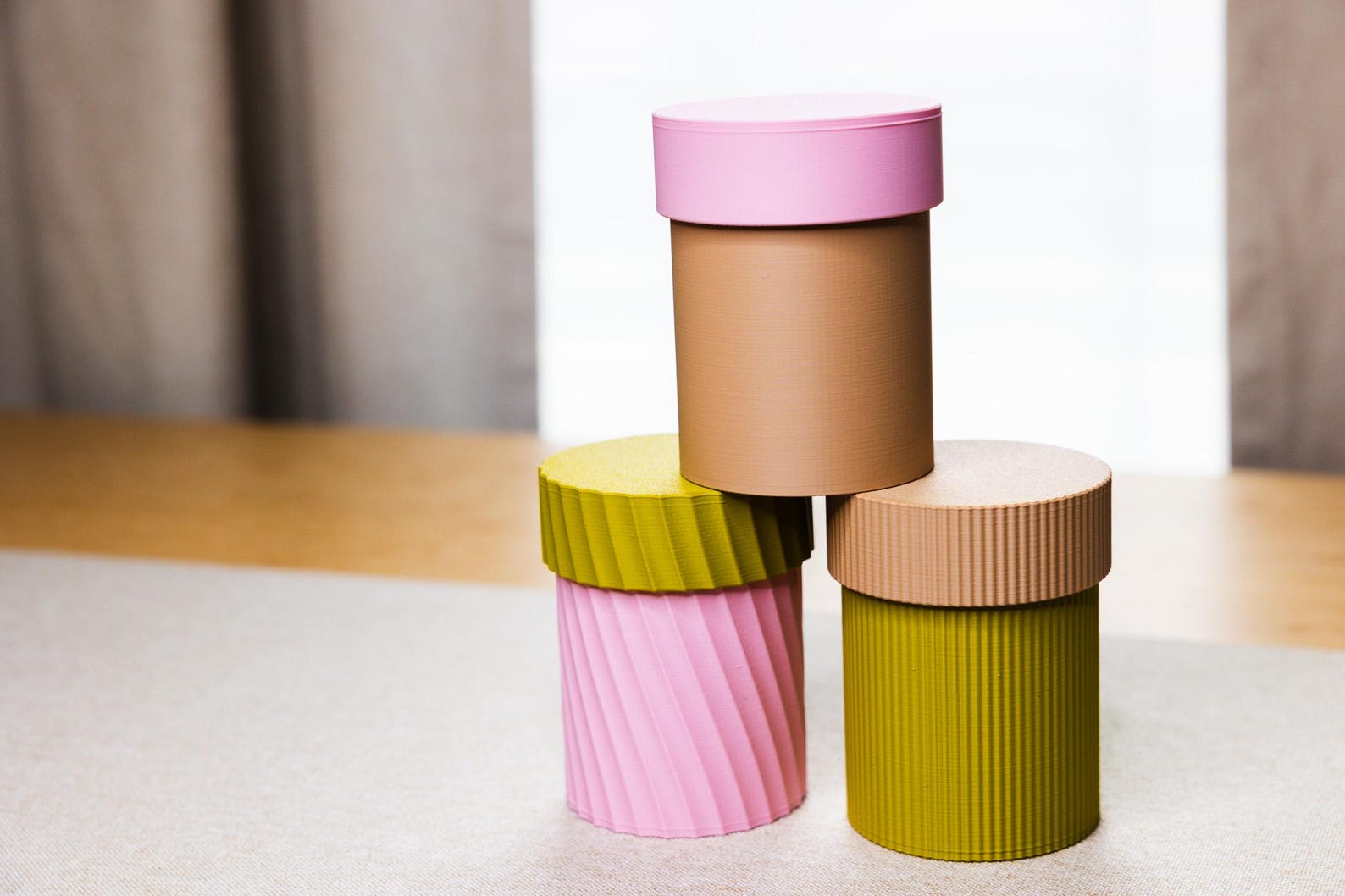 Small Container Set – 3D Printed Storage With Interchangeable Lids – 3 ...