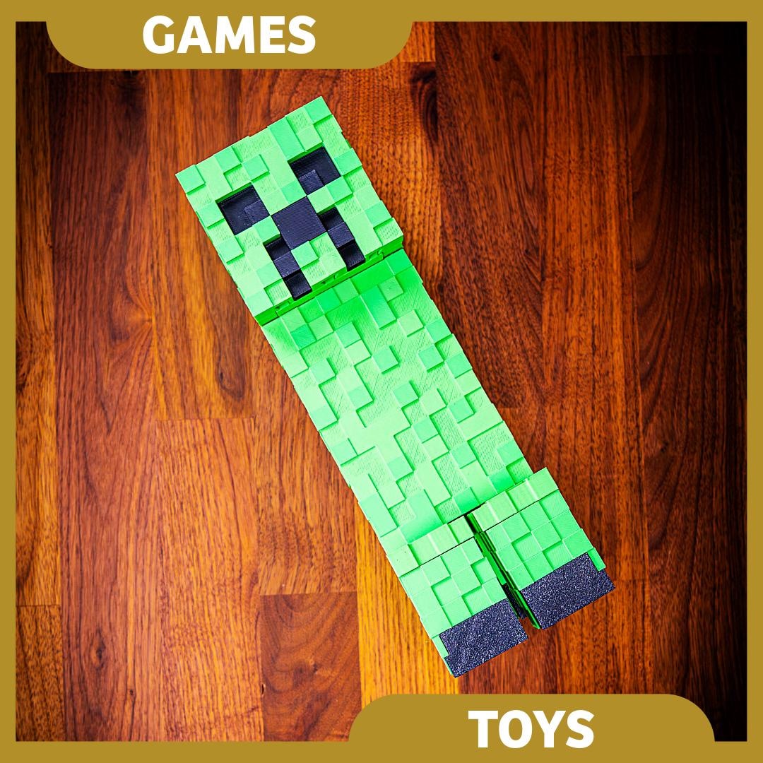Minecraft Creeper Prop Kit – 10in Display Model, 3D Printed, No Glue ...