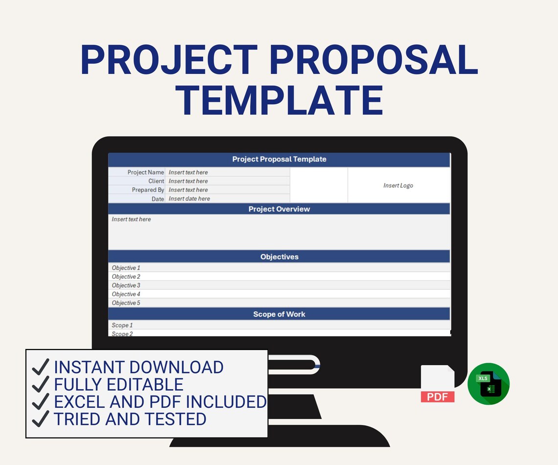 Project Proposal Template Excel | Editable Business Project Plan ...