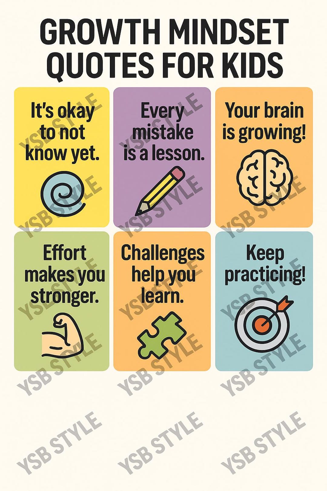 Growth Mindset Lunchbox Notes: Printable Affirmations for Kids (digital ...