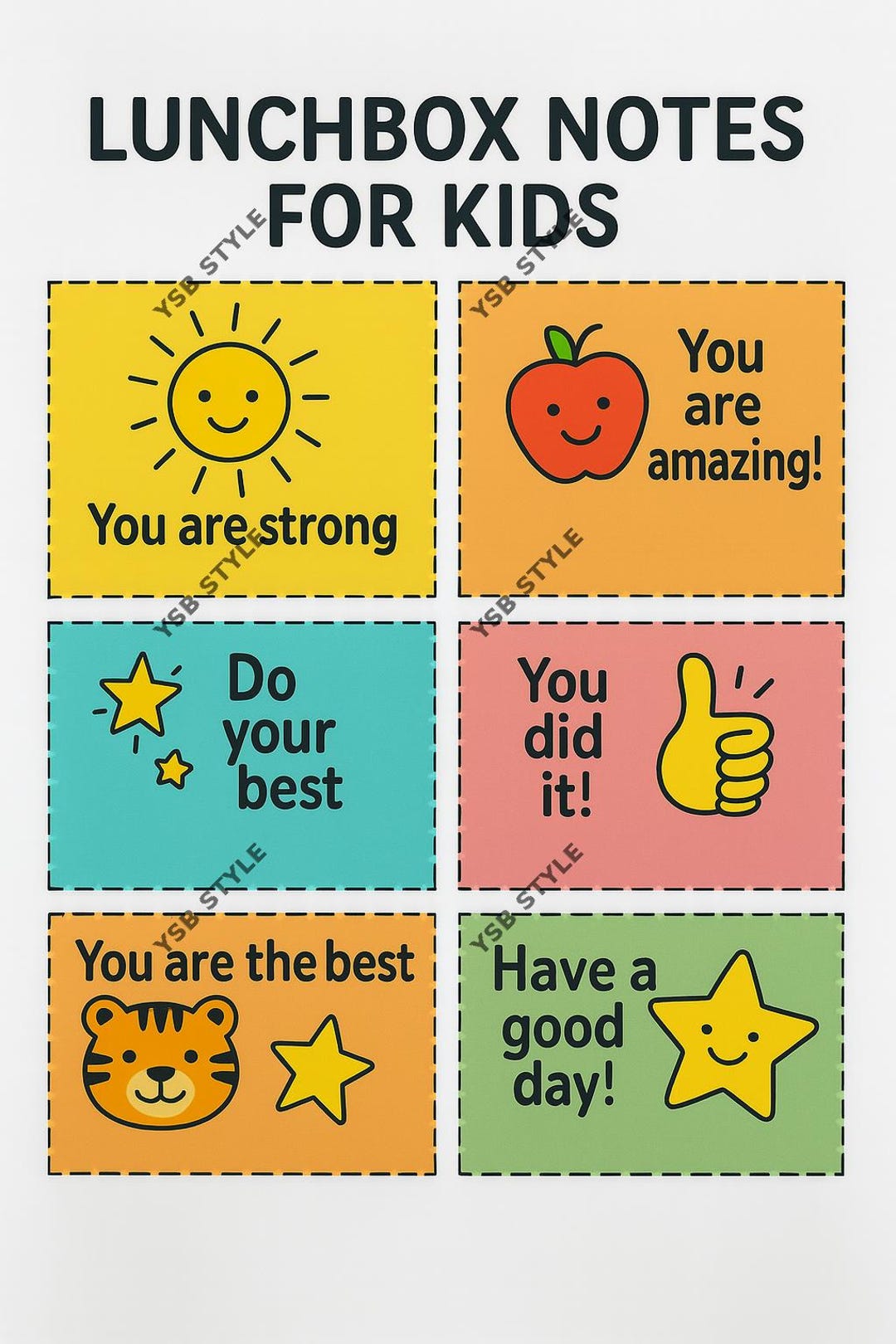 Printable Lunchbox Notes for Kids – Funny Jokes, Positive Affirmations ...