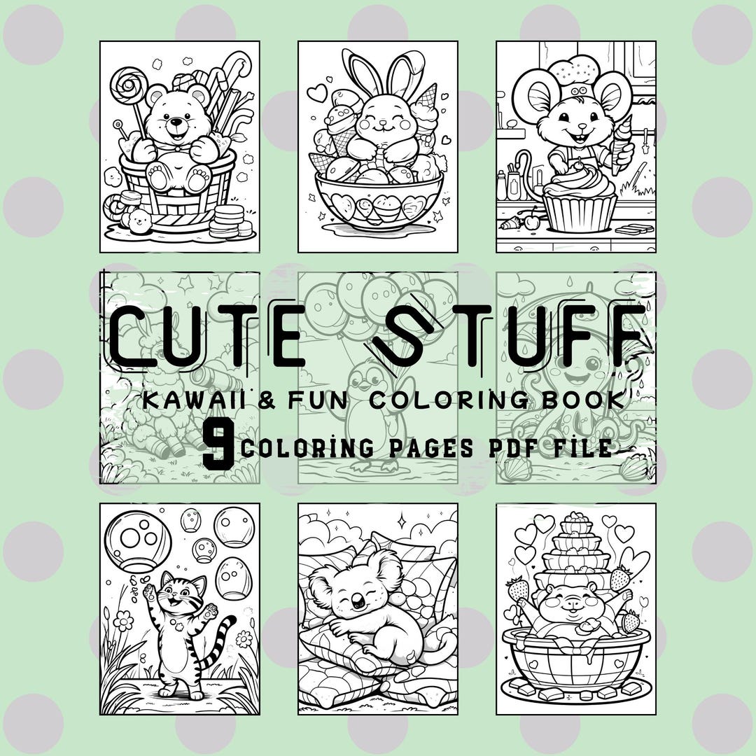 Cute Stuff: Adorable Kawaii Coloring Pages for Fun by Harmony - 9 ...