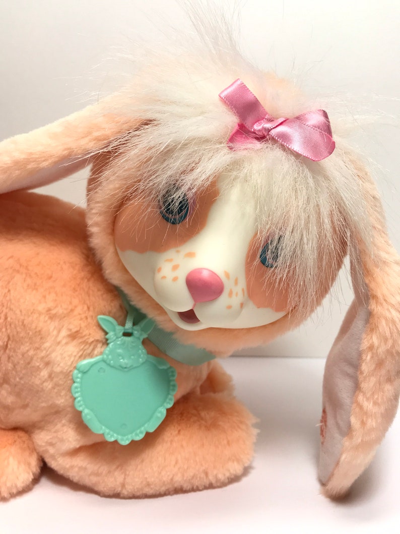 1990s Bunny Surprise Hasbro Peach with Three Babies Collar | Etsy