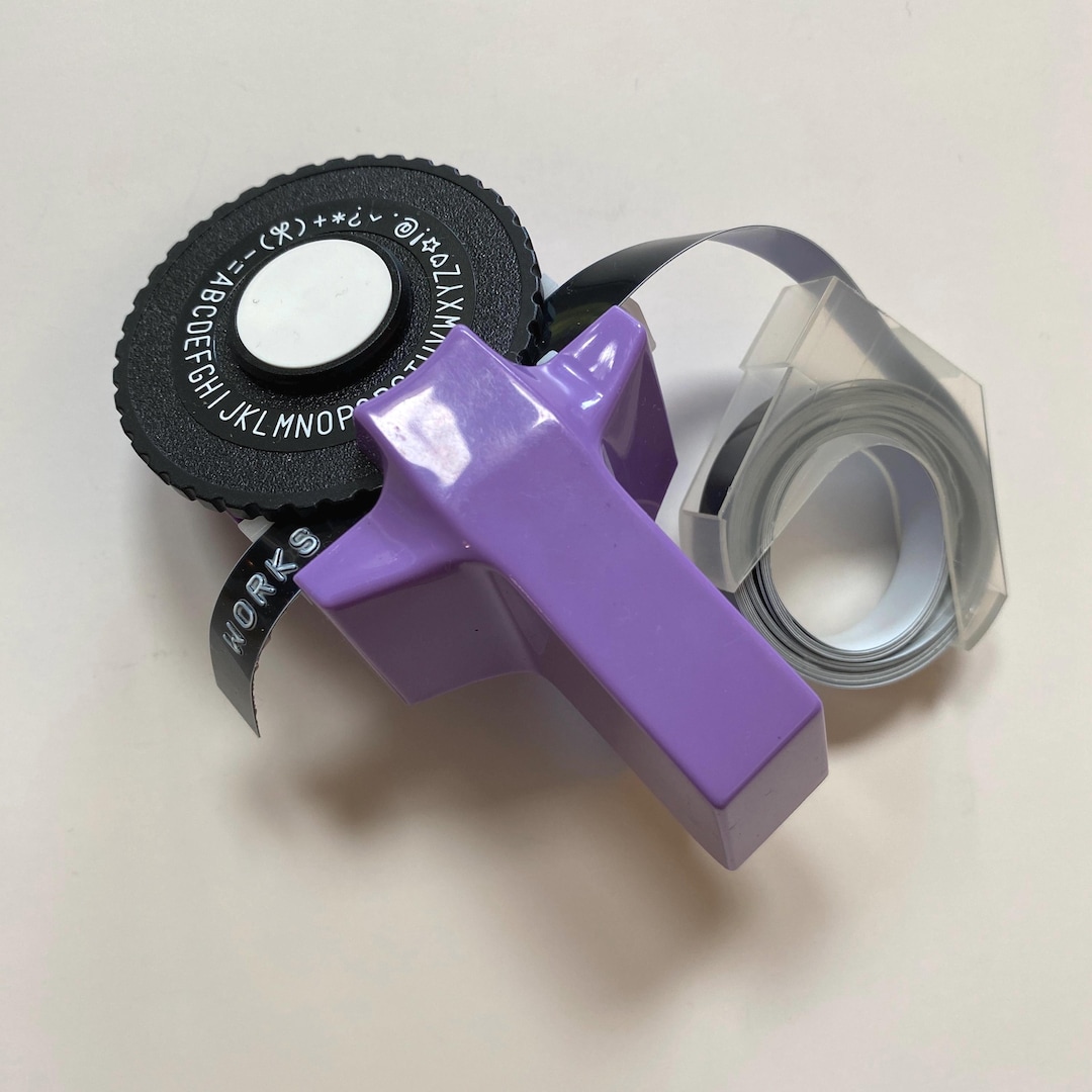 Mini Label Maker With One Roll of Shiny Black Embossing Tape Made in ...