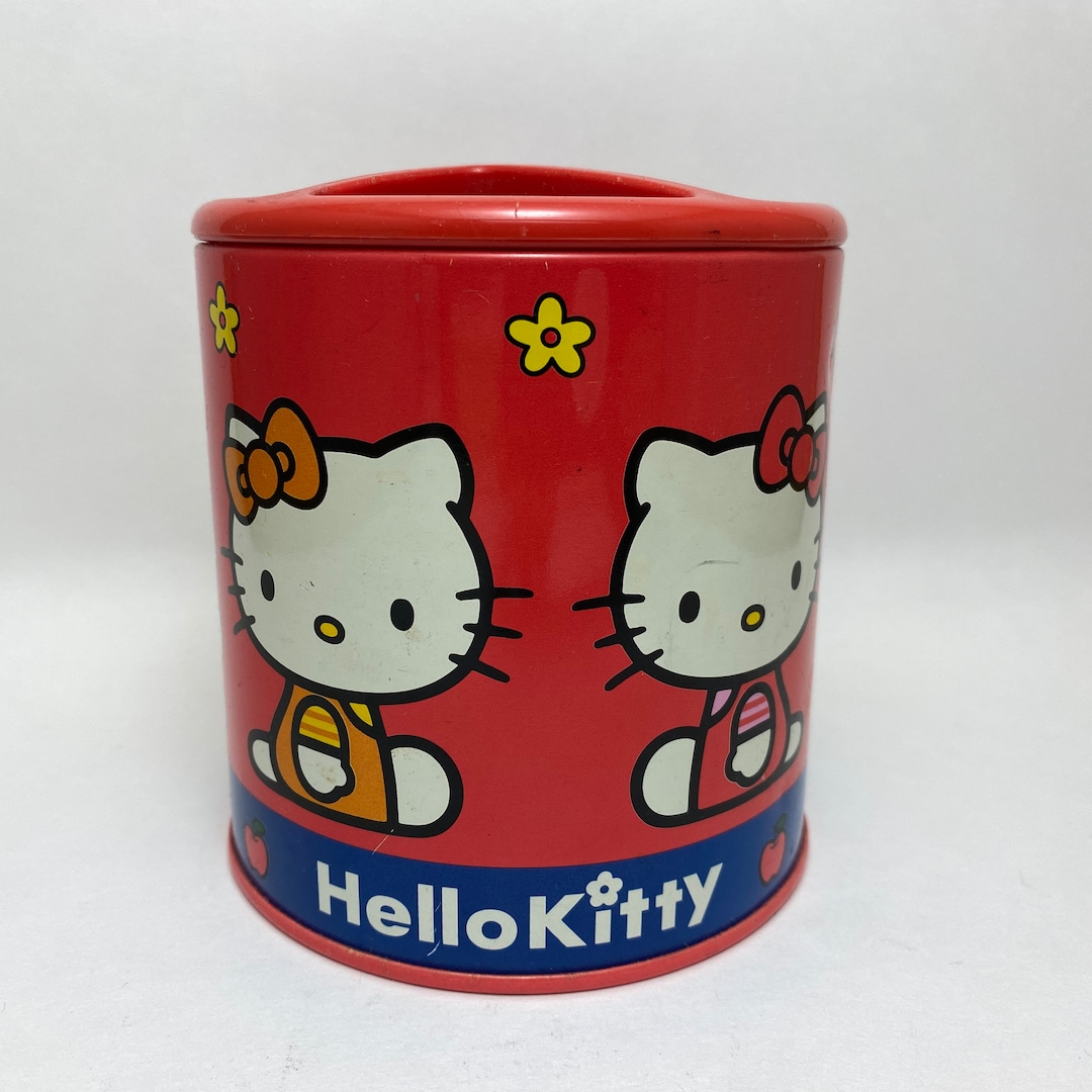 Hello Kitty Desk Organizer Pencil Holder Tin 2003 Sanrio - Etsy