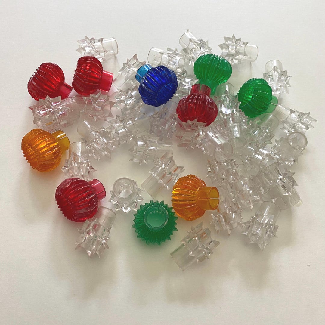 Vintage Plastic Christmas Light Cover Reflectors Lot Retro Collectible ...