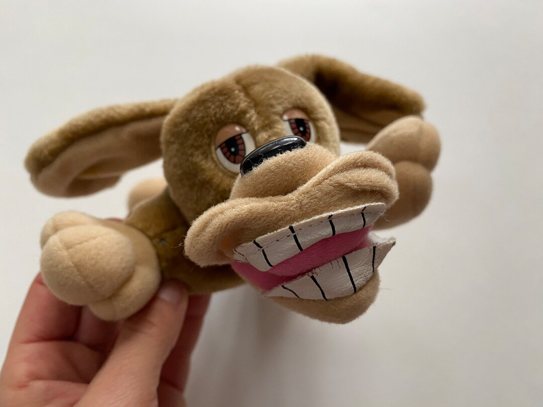 Vintage Pooch Patrol Plush Stuffed Animal With Growling Teeth Mini Cute 80s 90s Kids Toys 9 ...