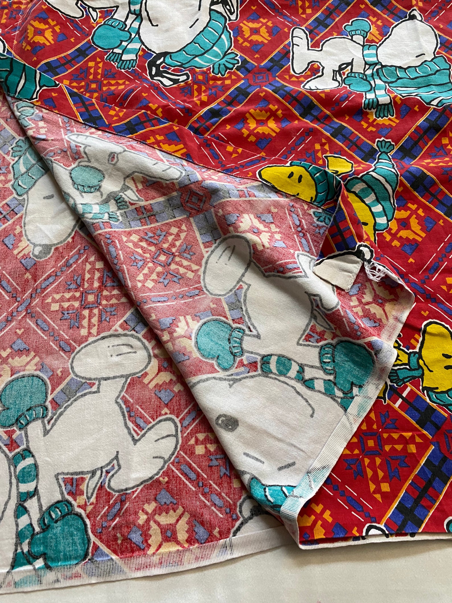 Snoopy Charlie Brown Peanuts TWIN Flat Sheet Kids Bedding | Etsy