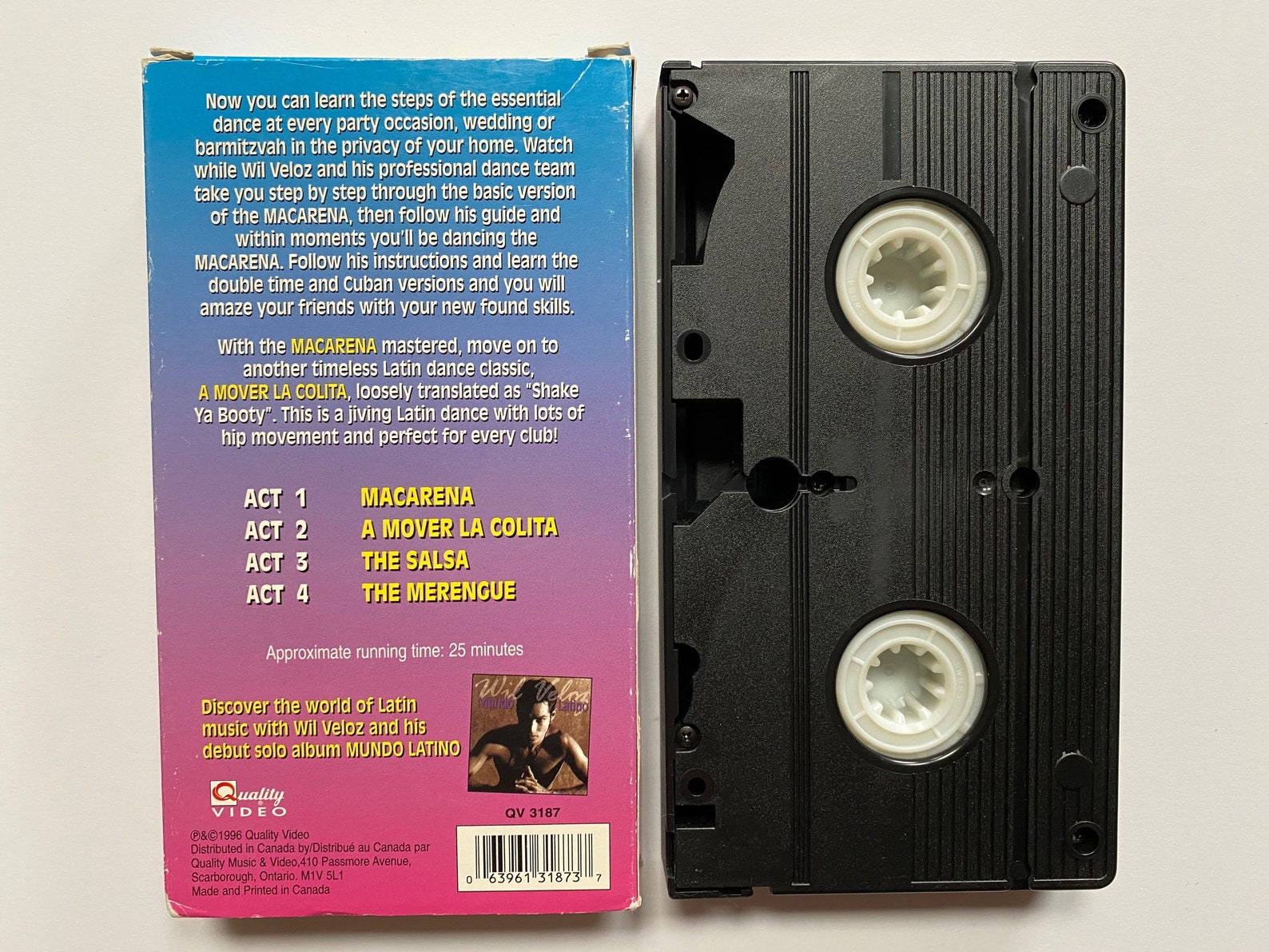 Dance the Macarena VHS Video Tape Tested Working 1996 Wil Veloz Latin ...