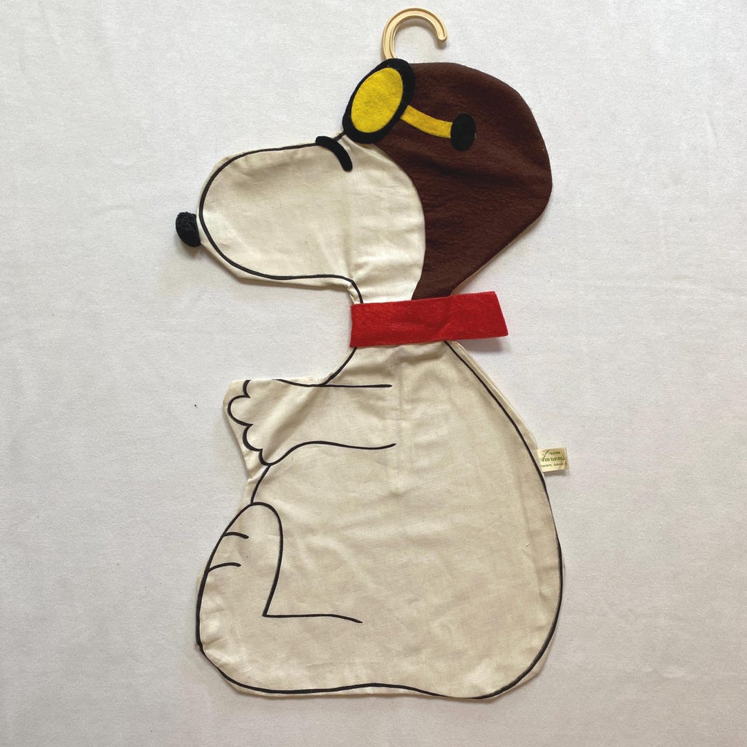 Snoopy Fabric Clothespin Bag Amrams Flying Ace Pilot Red Baron 1970s - Etsy