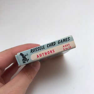 Authors Playing Cards Set Kids RARE Game Paper Ephemera Russell Card ...