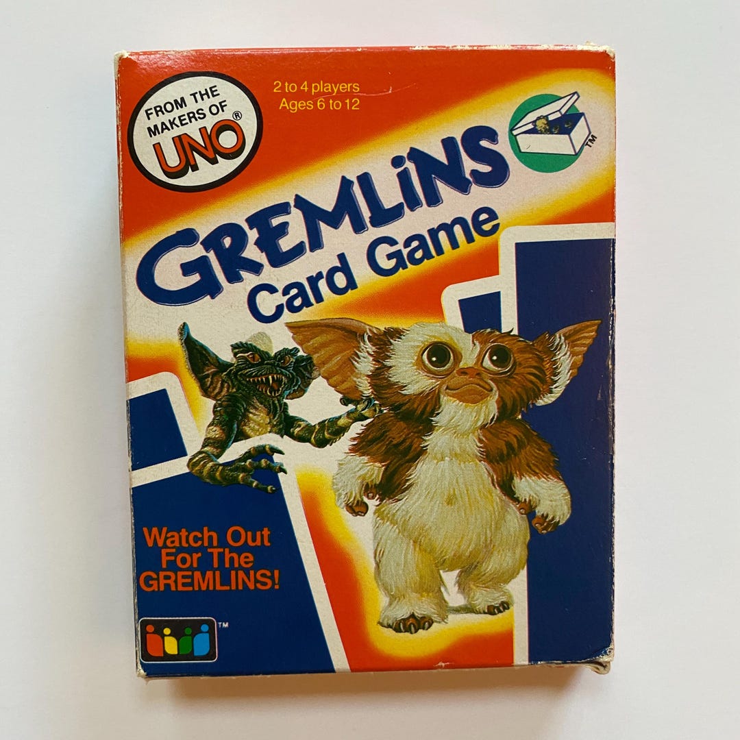 Vintage 1984 Gremlins Card Game 80s Kids Character Children Kids - Etsy