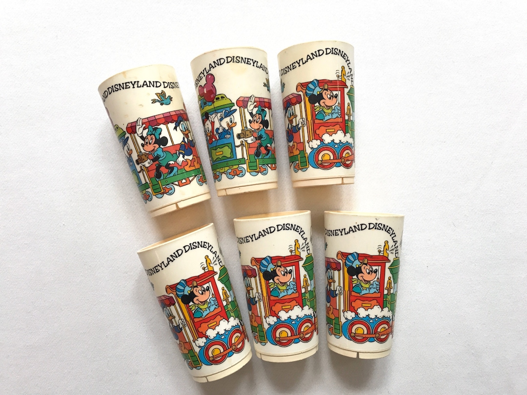 Disney Deka Plastic Cups Train Print Disneyland Made in USA - Etsy