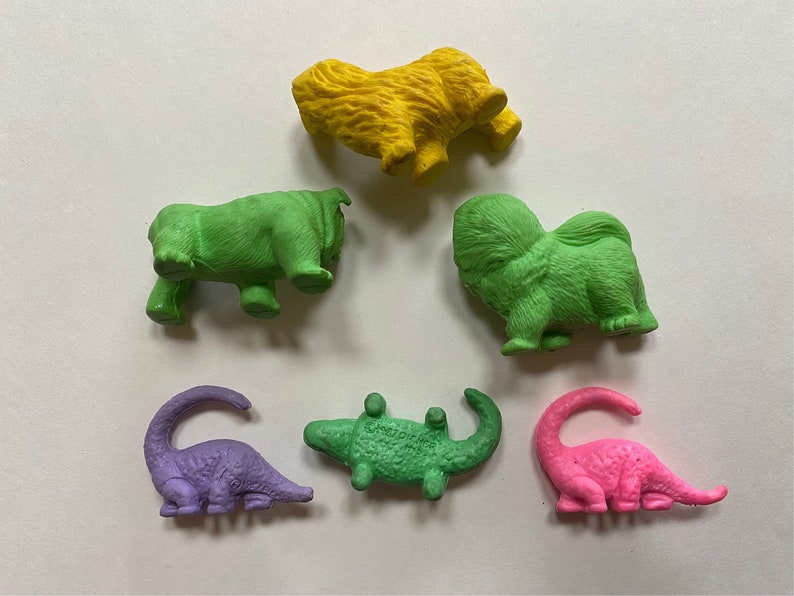 Vintage Diener Dinosaurs and Dogs Mini Rubber Eraser Toys Kids - Etsy