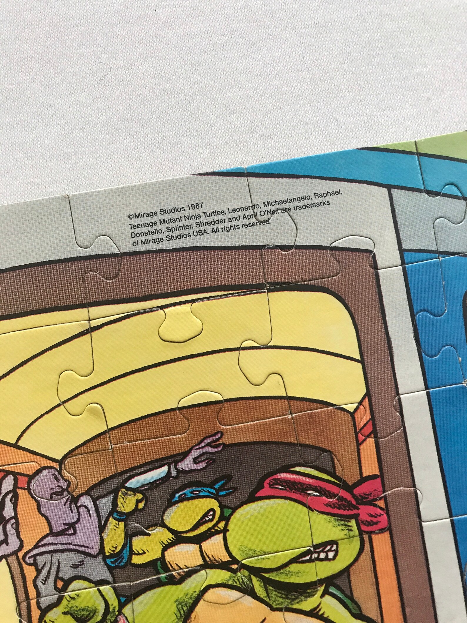 1990 Teenage Mutant Ninja Turtles Puzzle COMPLETE 100 Piece Rose Art ...