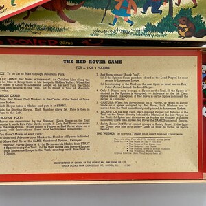 Red Rover Board Game Cadaco 1963 Missing Spinner - Etsy