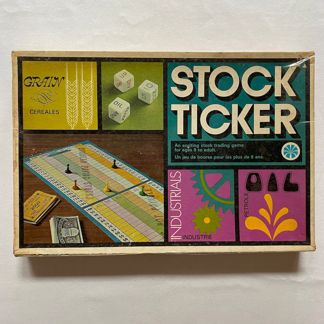 Stock Ticker Board Game Vintage 1960s Trading Stock Market Canadian ...