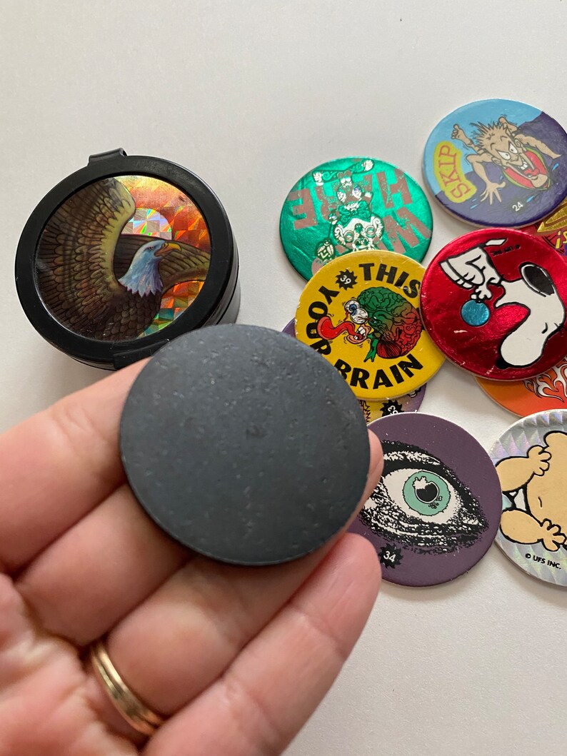 1990s Blank Back Pogs in Mini Collector Tube With Slammer 90s Kids Toys Games - Etsy