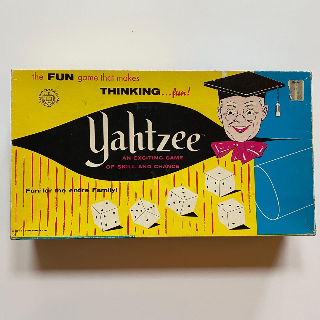 Yahtzee Board Game 1956 1972 Family Game Night - Etsy