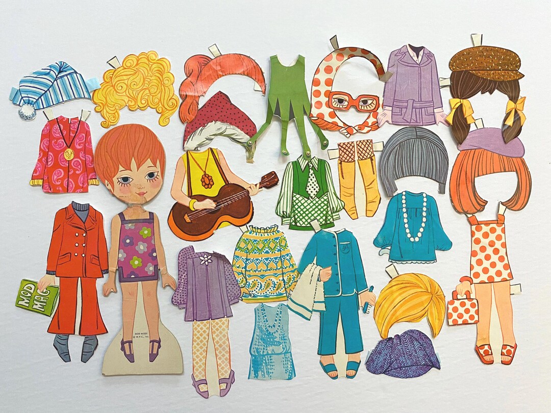Mod Missy Paper Doll Set Whitman 60s 70s Groovy Fun Kids Toy With ...