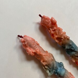 Vintage Decorative Rainbow Drip Candles Taper Candles Retro 70s Holiday ...