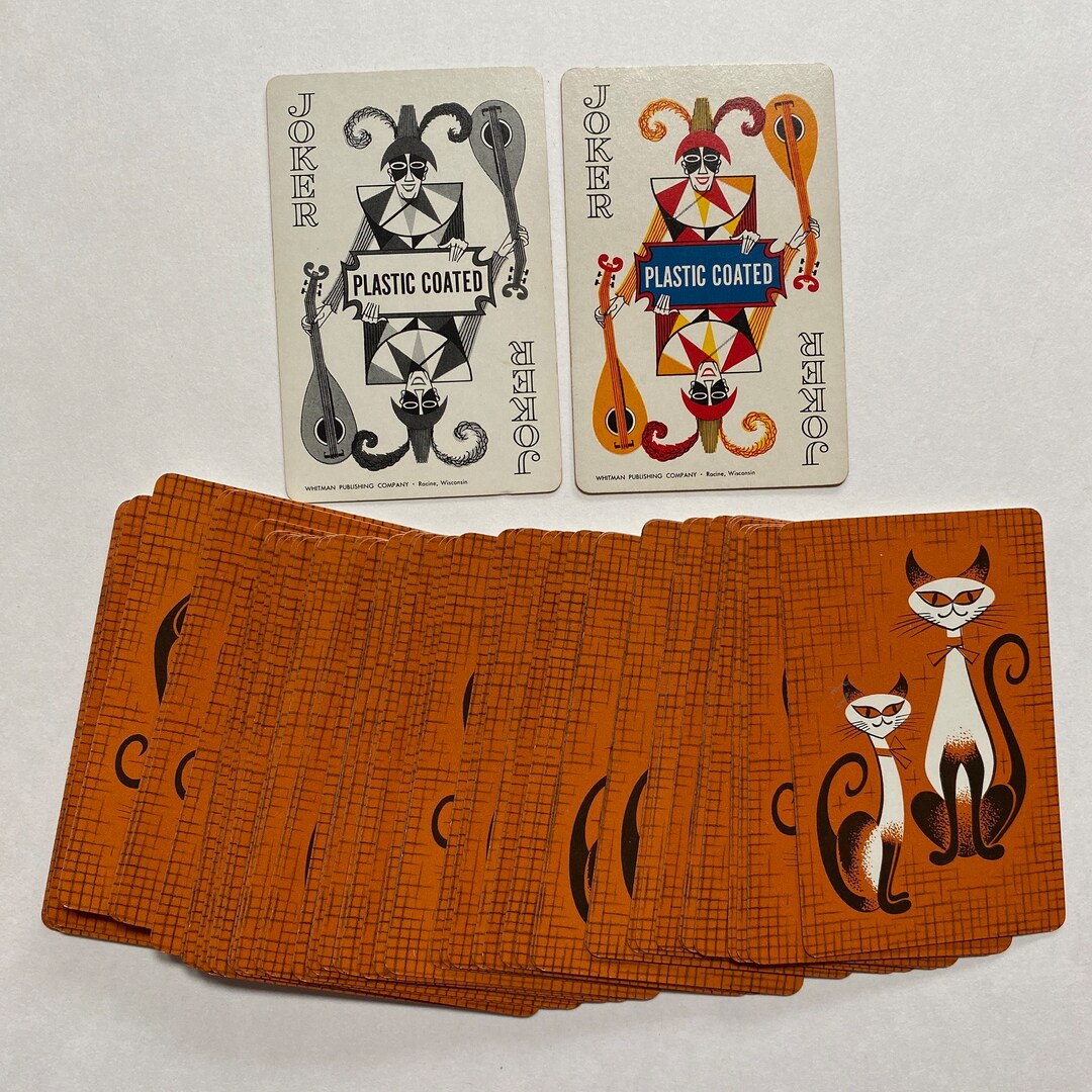 Playing Cards Complete Deck Whitman Publishing Siamese Cats Design ...