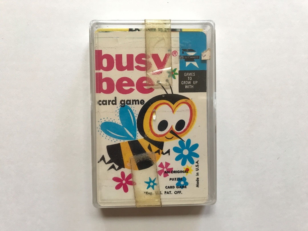 Vintage 1960s Educards Playing Cards Set Kids Game Paper Ephemera Games 60s Memory Match Busy ...